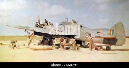 Bristol Beaufighter aircraft of the Royal Air Force, used for long ...