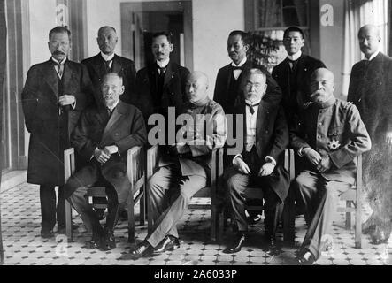 Terauchi & cabinet, Photograph shows Count Terauchi Masatake (1852-1919 ...