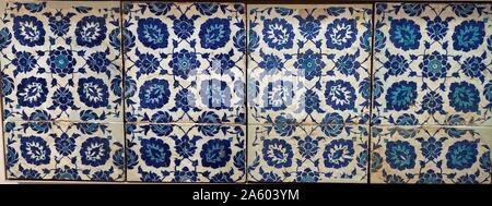 Damascus tiles from Syria. Dated 16th Century Stock Photo - Alamy