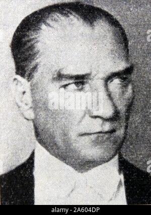 Photographic portrait of Mustafa Kemal Atatürk (1881-1938) a Turkish ...