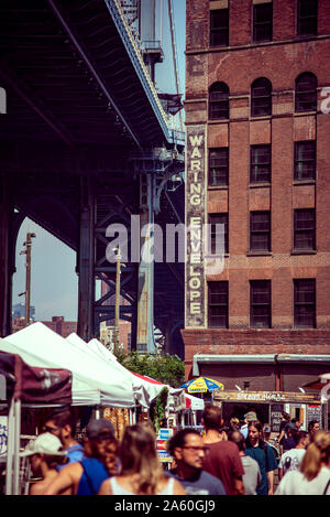 DUMBO Brooklyn street market NYC New York City Stock Photo - Alamy
