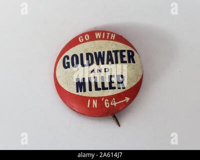 Vintage 1964 Barry Goldwater - William E Miller Bumper Sticker Stock ...