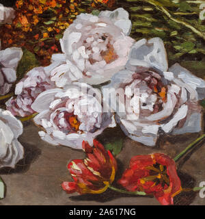 Flowers paintings monet painting claude impressionism paint landscape ...