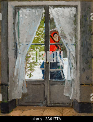 The Red Kerchief (1873) by Claude Monet – Impressionist Winter Scene ...