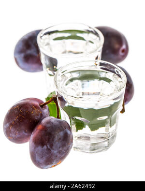 Plum fruit isolated on white background Stock Photo - Alamy