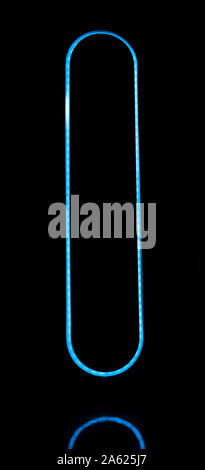 abstract blue LED light elipse shape on black background Stock Photo ...
