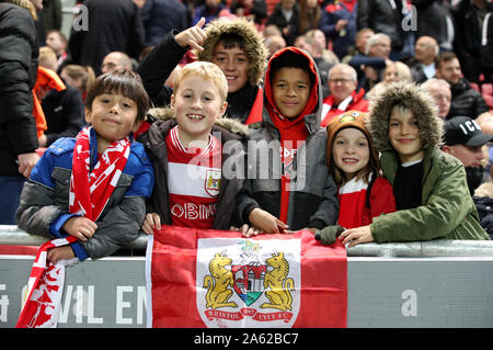 Bristol City fans during the Sky Bet Championship match at Ashton Gate ...