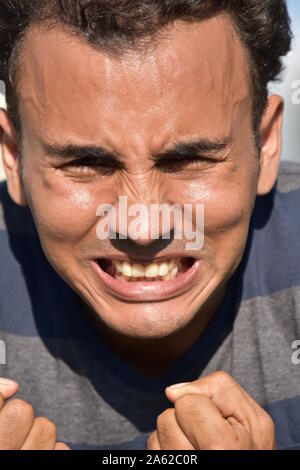 Latino Male Under Stress Stock Photo - Alamy