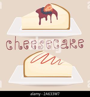 Piece of cake lies on a plate with a fork, dessert, logo design. Food ...