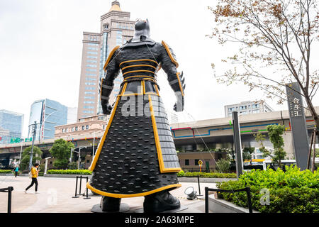 Shanghai, CHINA-An eight-meter-tall statue of Batman Imperial Palace ...