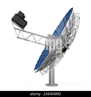 Parabolic Dish Solar Collector Isolated Stock Photo - Alamy