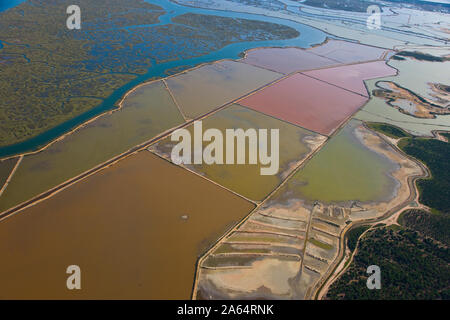 Salt evaporation pond, Odiel marshes Biosphere Reserve. Huelva province ...