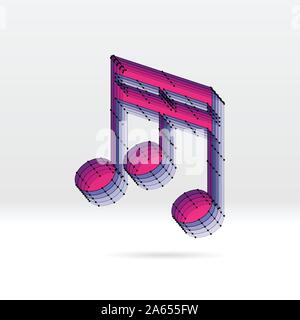 Transparent music note with dotted scheme Stock Vector Image & Art - Alamy