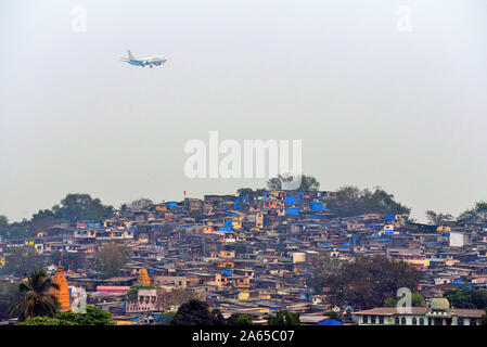 Slums near Asalpha railway station, Mumbai, Maharashtra, India, Asia ...