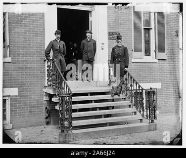 General William Hoffman, Commissary General of Prisoners, with staff in ...