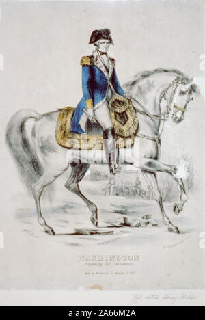 The famous painting, 'Washington Crossing the Delaware,' depicts George ...
