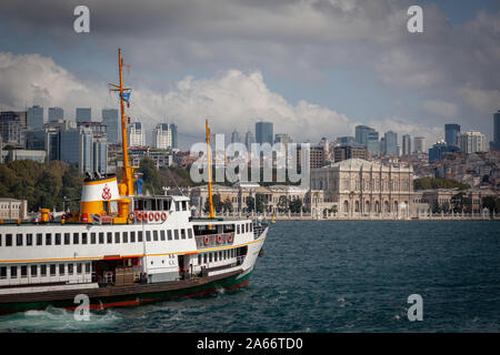 Istanbul and the Bosphorus River, leading to the Black Sea Stock Photo ...