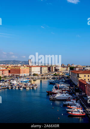Elevated view of the Darsena ("Dock") water basin in the Porta Ticinese ...