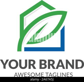 Ecology logo illustration - Vector Stock Vector Image & Art - Alamy