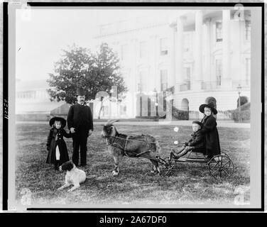 White House-Major Russell Harrison and Harrison children-Baby McKee and ...