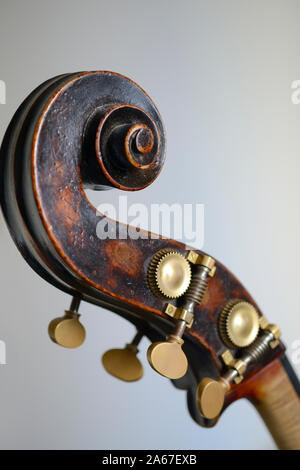 Double Bass scroll with low string extension fiited, made by John Lott ...
