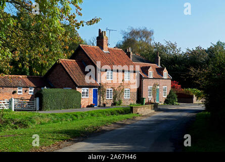 Cottages in the village of Lockington, East Yorkshire, England UK Stock ...