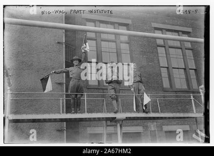 Wig-Wag, Pratt Institute, Photograph shows members of the U.S. Army ...