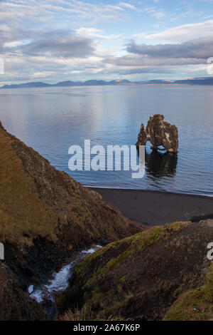 Dinosaur rock at Hvítserkur in Iceland Stock Photo - Alamy
