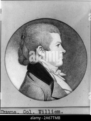 A head-and-shoulders portrait of William Duane, capturing his features ...