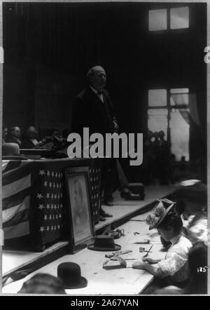 William J. Bryan, 1860-1925, full length portrait, on speaking platform ...
