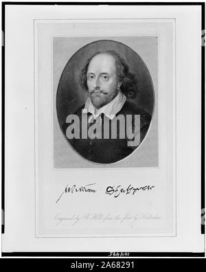 William Shakespeare - engraved by B. Holl from the print by Houbraken ...
