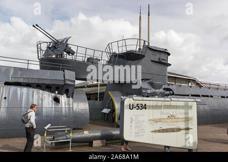U-534 Second World War German submarine in Birkenhead, Liverpool Stock ...
