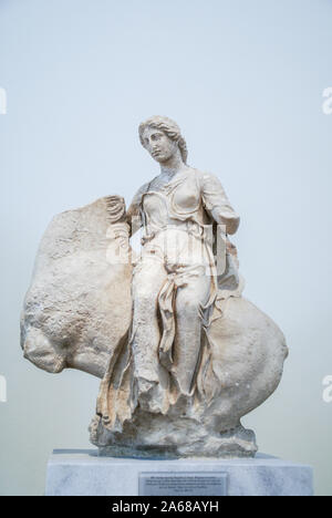 Athens. Greece. Statue of a Nereid or Aura on horseback, ancient Greek ...