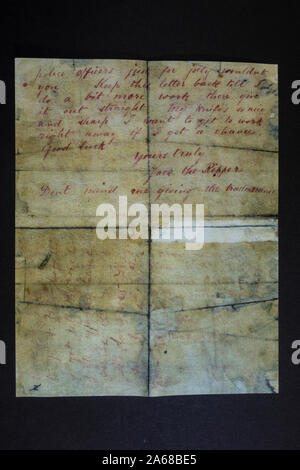 Replica memorabilia relating to Jack The Ripper: letter received by the ...