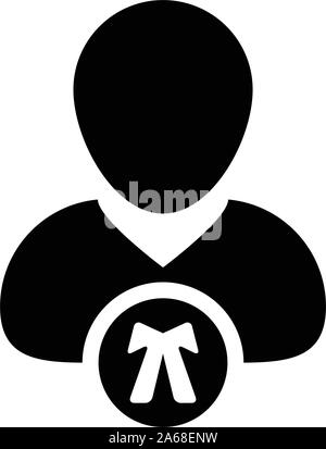 Rules icon vector male user person profile avatar symbol for law and ...