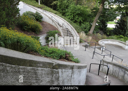 Stairs in a Milwaukee park Stock Photo - Alamy
