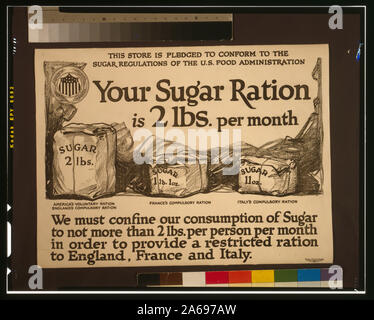 Your sugar ration is 2 lbs. per month Stock Photo - Alamy