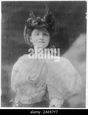 Yvette Guilbert, 1865-1944, half length portrait, standing, facing ...