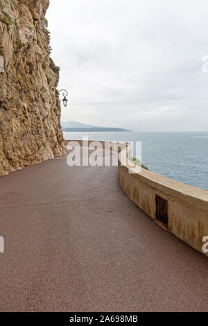 Curved Road at Mediterranean Coast in Monaco Stock Photo - Alamy