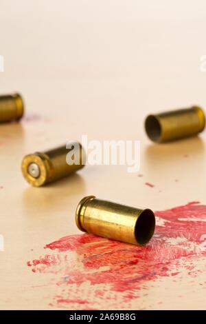 9mm cartridge casings Stock Photo - Alamy