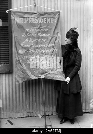 Woman Suffrage Banners - Woman Suffrage Movement ca. 1917 Stock Photo ...