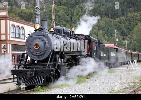 Old steam locomotive in Skagway Alaska Stock Photo: 14539428 - Alamy