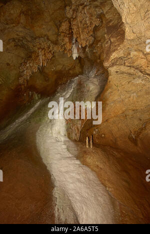 Crystal and limestone cave in Weilburg Kuhbach, Germany Stock Photo - Alamy