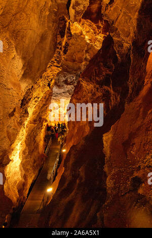 Crystal and limestone cave in Weilburg Kuhbach, Germany Stock Photo - Alamy