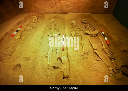 Prachin buri, Thailand - August 26, 2019: Stone slab depicting a scene ...