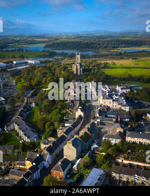 Aerial of Downpatrick, County Down, Northern Ireland Stock Photo - Alamy