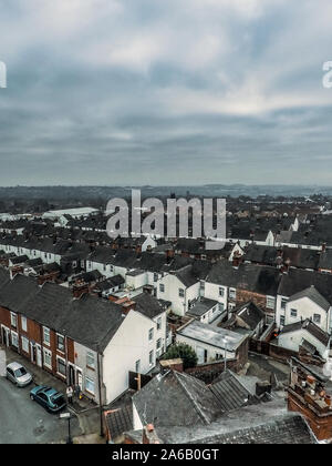 Aerial view of the poverty stricken area of Tunstall and Chell Heath in ...