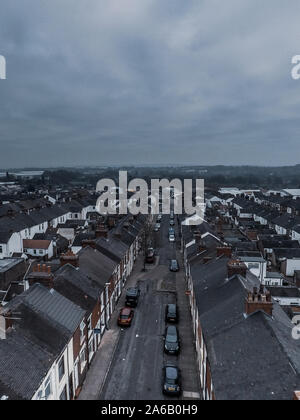 Aerial view of the poverty stricken area of Tunstall and Chell Heath in ...