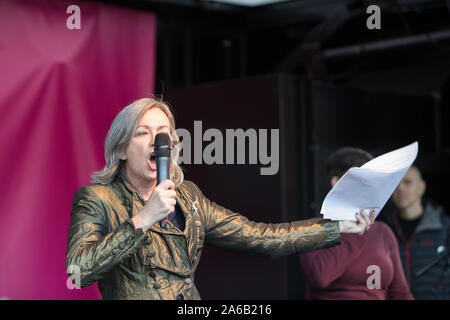 New Plaid Cymru MP Liz Saville Roberts poses for photos on College ...