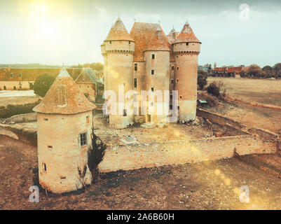 Medieval Chateau de Sarzay, France Stock Photo - Alamy